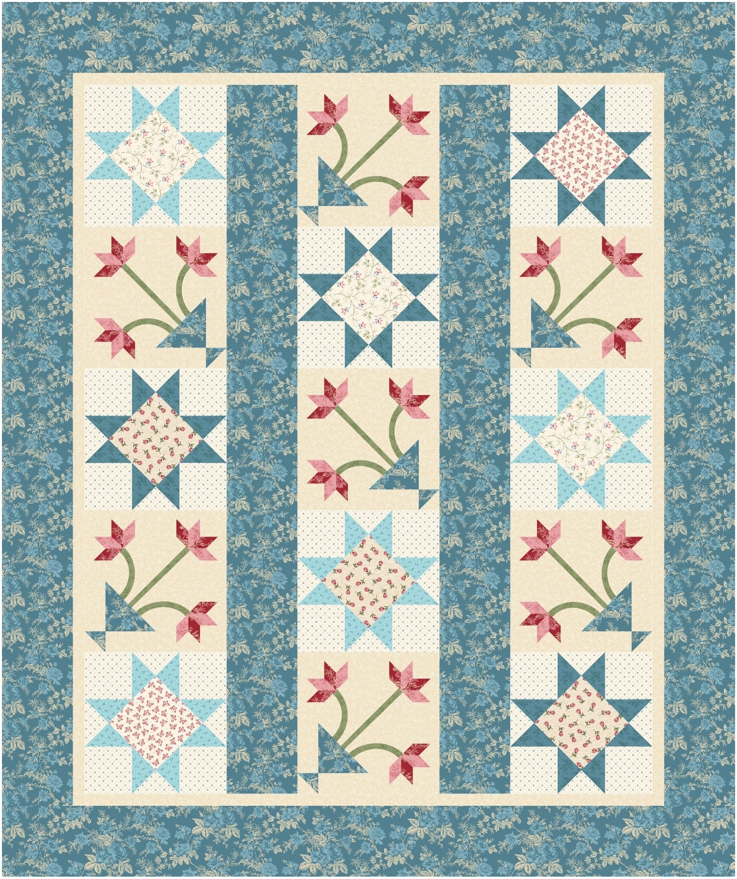 Cottage Blooms Pattern | Tulip Cottage Quilts